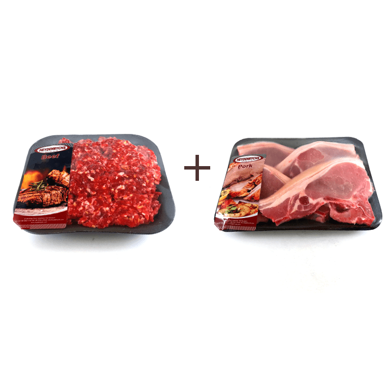 Beef Mince And Pork Chop Combo Heydenrychs Quality Meat