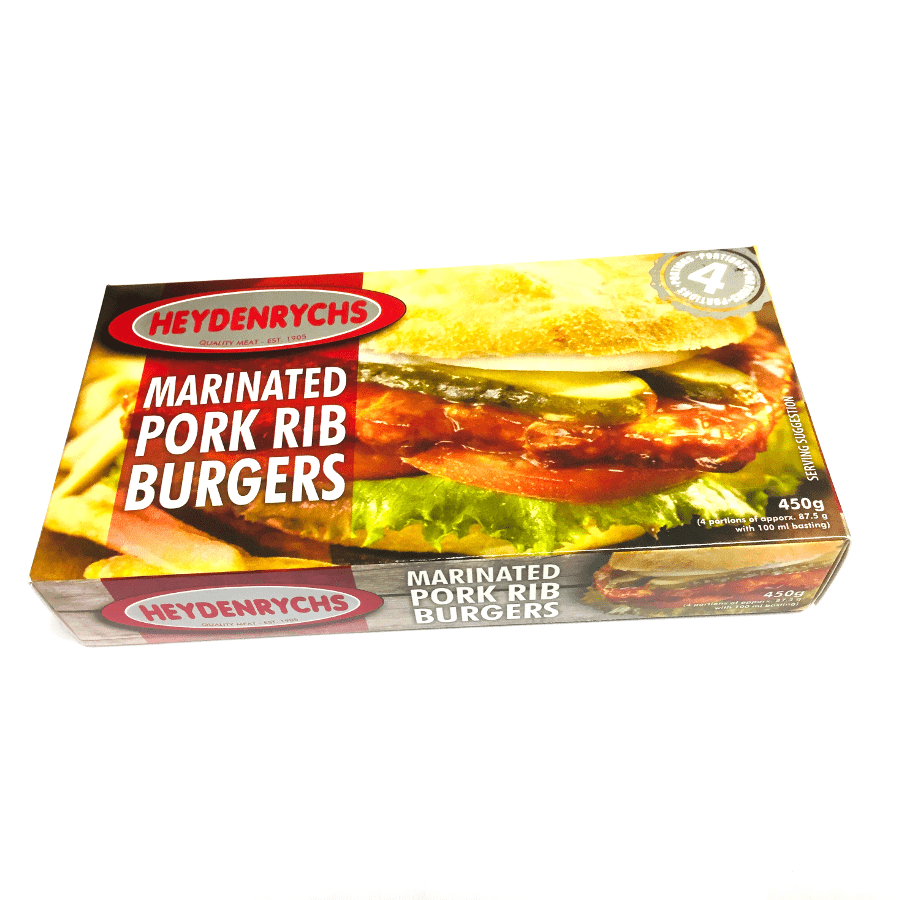 Pork Rib Burgers 450g – Heydenrychs Quality Meat